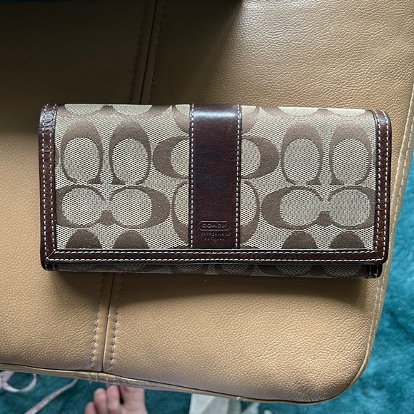 Coach | Bags | Coach Wallet Signature Logo | Poshmark